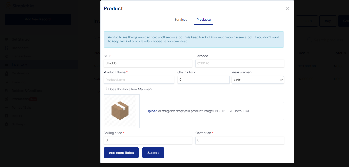 How to create products.